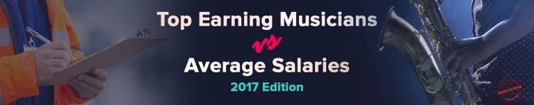 Highest Earning Musicians of 2017 vs Average Salaries - MIDINation